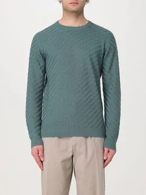 Emporio Armani Textured Crew Neck Pullover - Green
