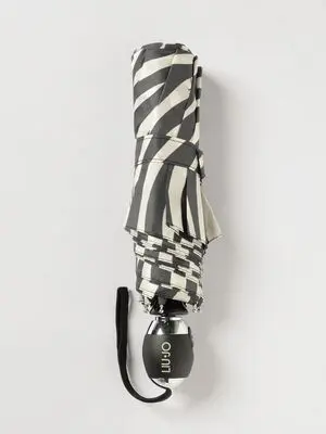 Liu Jo Polyester Umbrella With Zebra Print - Black