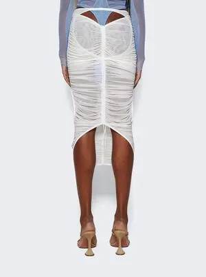 MUGLER Draped Skirt - Warm White