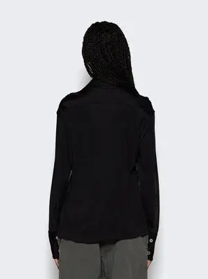 DION LEE Studded Placket Shirt - Black