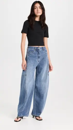 Tibi Classic Wash Denim Sid Jeans