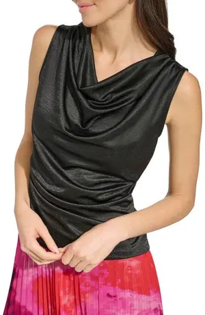 Dkny Cowl Neck Sleeveless Top