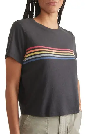 Marine Layer Striped Crop T-shirt