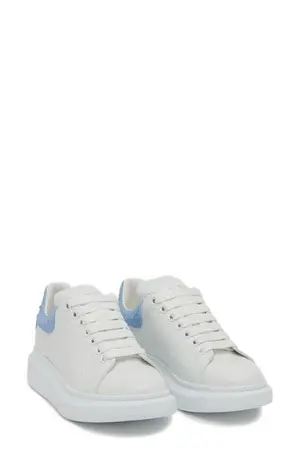 Alexander McQueen Oversized Crystal Embellished Sneaker - White/powder Blue