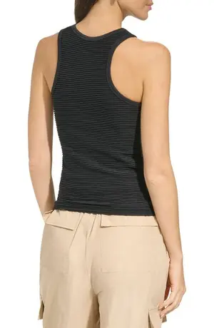 Dkny Seamless Rib Tank - Black