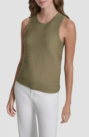 Dkny Seamless Rib Tank - Light Fatigue