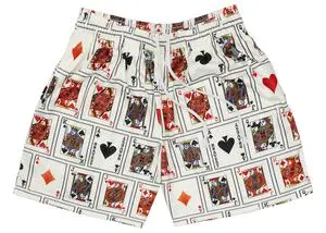 BRAVEST STUDIOS Printed Poker Shorts - White