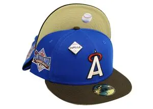 New Era Swarovski S Logo 59fifty Fitted Hat - Blue/peach