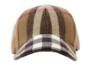 BURBERRY Check Wool Baseball Cap