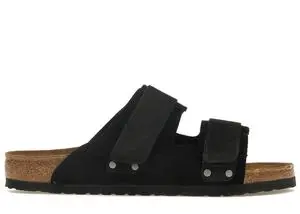 BIRKENSTOCK Uji Nubuck Suede Sandals - Black