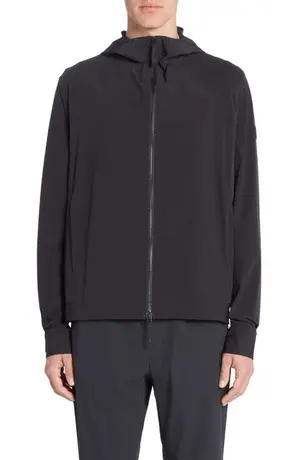 Moncler Hooded Water Repellent Windbreaker - Black