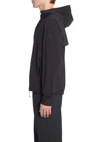 Moncler Hooded Water Repellent Windbreaker - Black