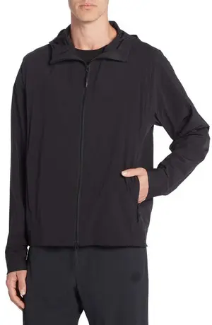 Moncler Hooded Water Repellent Windbreaker - Black
