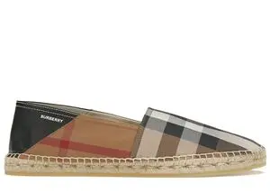 Burberry Check Espadrilles - Black/beige/brown