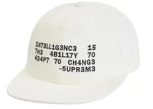 Supreme Intelligence 6-panel Cap - White