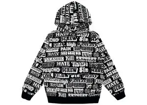 Supreme Hysteric Glamour Text Hoodie - Black