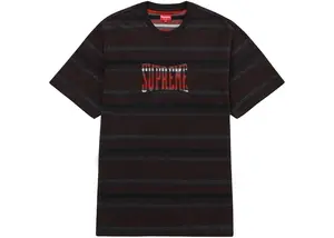 Supreme Inverted Stripe Short Sleeve Top - Black
