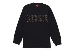 Supreme International Long Sleeve Tee Shirt - Black