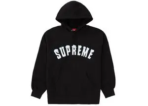 Supreme Icy Arc Hooded Sweatshirt - Black