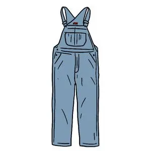Supreme Jacquard Logos Denim Overalls - Blue