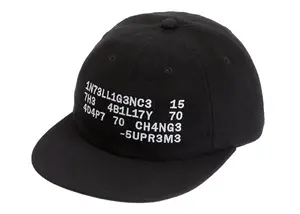 Supreme Supreme Intelligence 6-Panel Cap Black