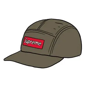 Supreme Inset Logo Camp Cap - Olive