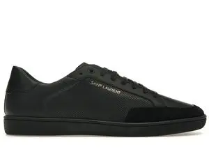 Saint Laurent Court Classic Sl/10 Perforated Sneakers - Black