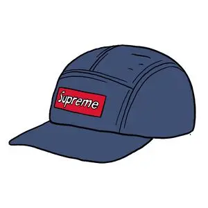 Supreme Inset Logo Camp Cap - Royal