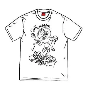 Supreme Daniel Johnston Kill Em All Tee Shirt - White