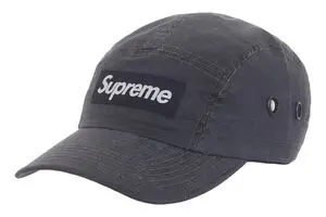 Supreme Distressed Ripstop Cap - Black
