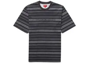 Supreme Dash Stripe Short Sleeve Top - Black