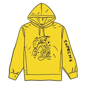 Supreme Daniel Johnston Hooded Sweatshirt - Lemon