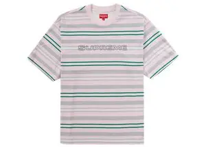 Supreme Dash Stripe Short Sleeve Top - Pink