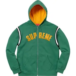 Supreme Jet Sleeve Zip Up Hooded Sweatshirt - Light Pine