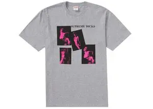 Supreme Dicks Tee Shirt - Heather Grey