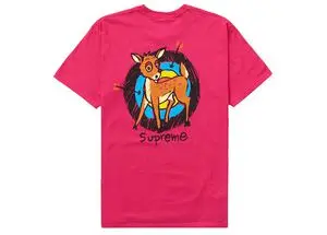 Supreme Deer Tee Shirt - Pink