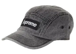 Supreme Denim Camp Cap - Washed Black