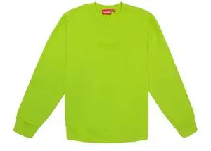 Supreme Cutout Logo Crewneck Sweatshirt - Lime