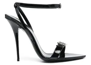 Saint Laurent Gippy Buckled Sandal Heels