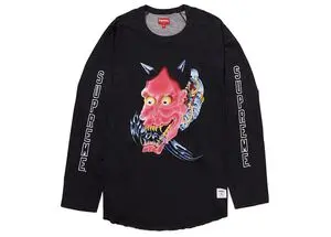 Supreme Demon Raglan Long Sleeve Top - Black