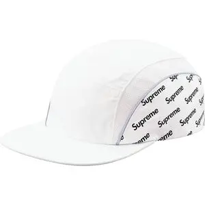 Supreme Diagonal Logo Side Panel Camp Cap - White