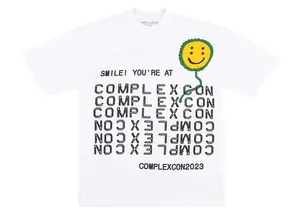 CACTUS PLANT FLEA MARKET X Complexcon Smile! Tee Shirt - White