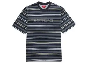 Supreme Dash Stripe Short Sleeve Top - Navy Blue