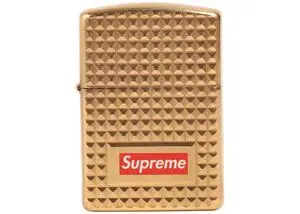 Supreme Diamond Cut Zippo - Gold
