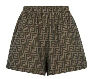 Fendi Canvas Shorts - Brown