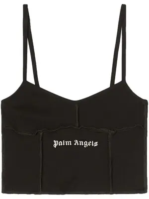 Palm Angels Logo-print Crop Top
