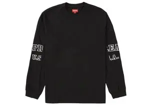 Supreme Long Sleeve Cutout Top - Black