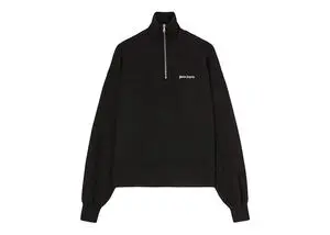 Palm Angels Logo-embroidered Half-zip Sweatshirt