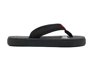 Palm Angels Logo Tag Flip Flops - Black/white
