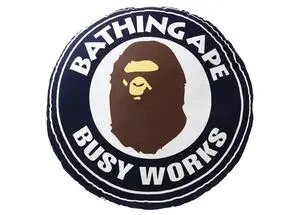 A BATHING APE Big Busy Work Shop Bws Cushion - Navy Blue